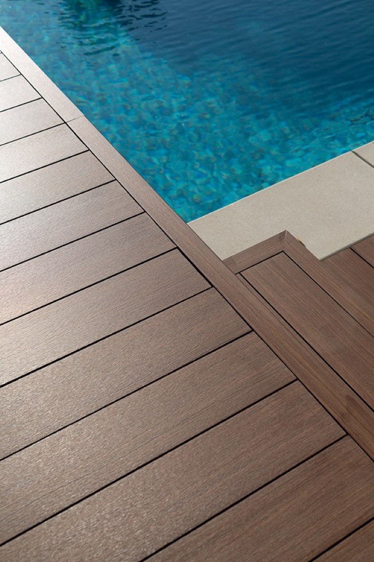 An image of Teak decking tiles - Wallbarn