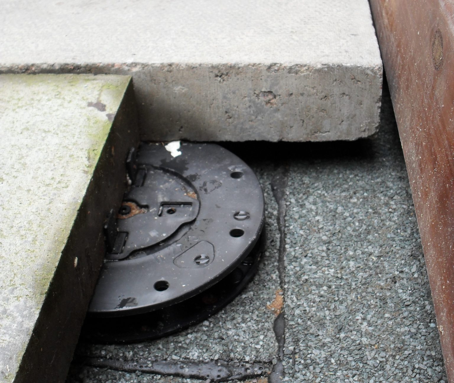 Minipad paving support pad with concrete paving - Wallbarn