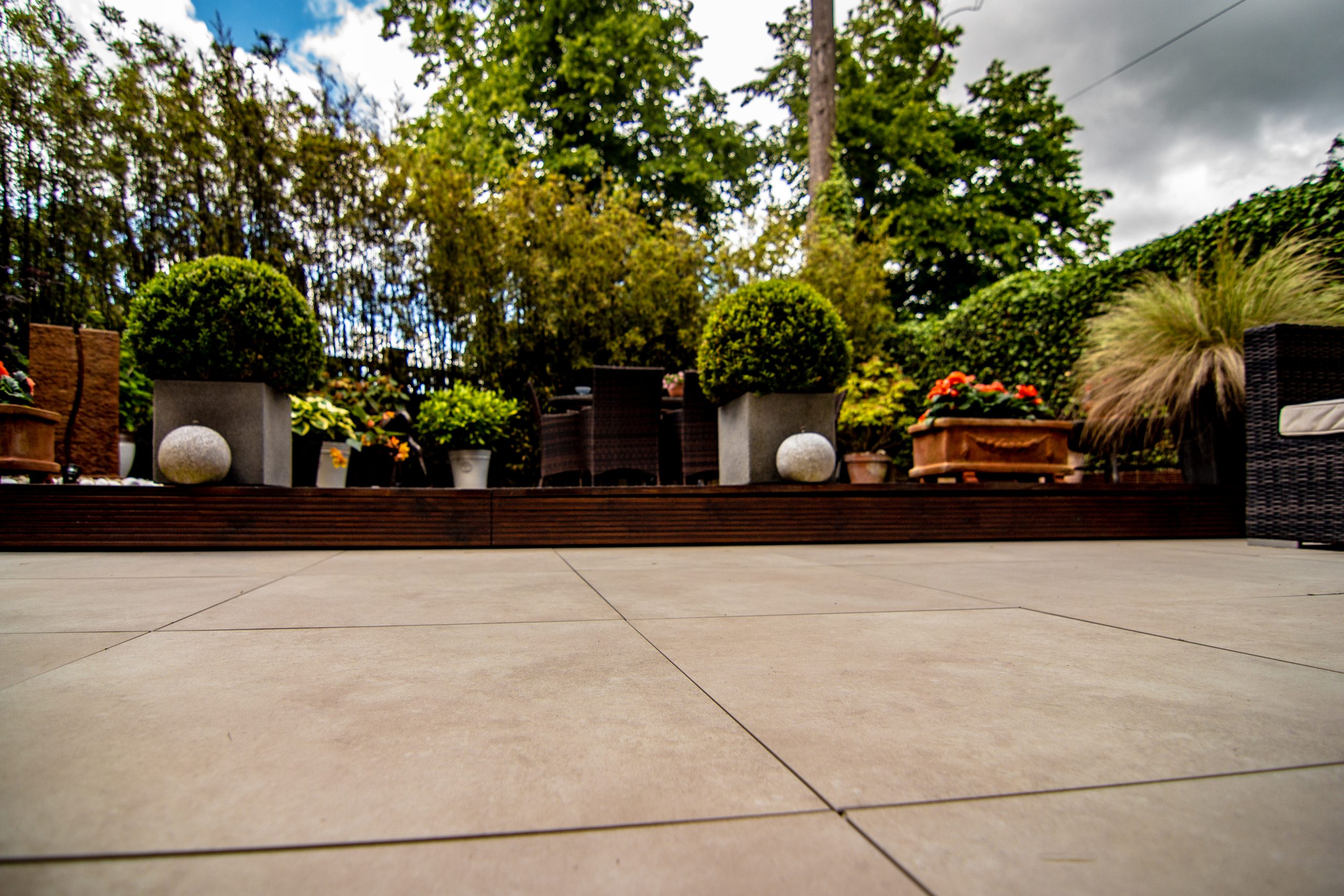 architectural design terrace natural stone - Wallbarn