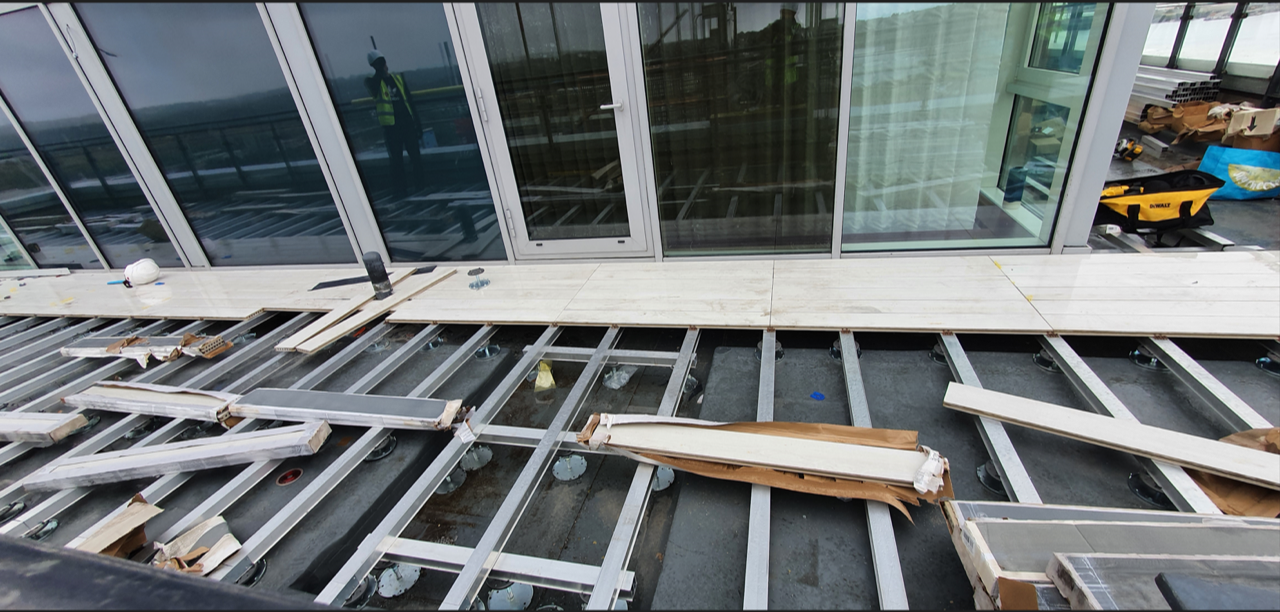 MetalPad D rail and X deck decking substructure 1 - Wallbarn