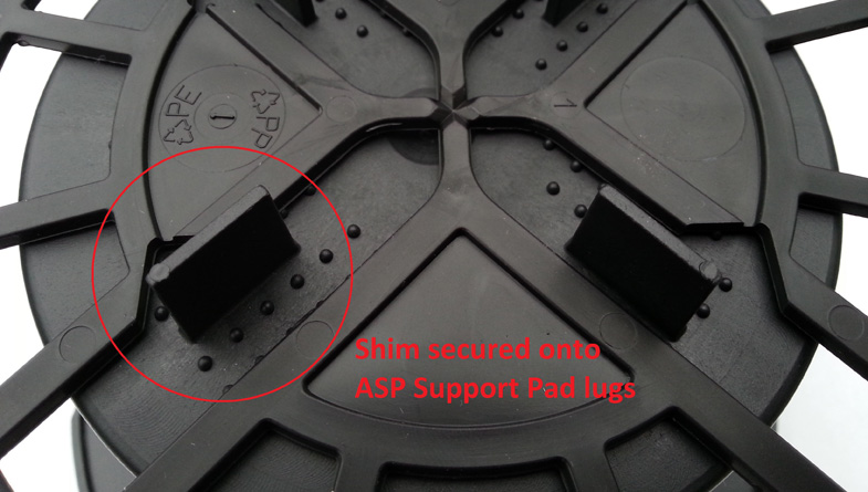 Acoustic Shims for pedestals