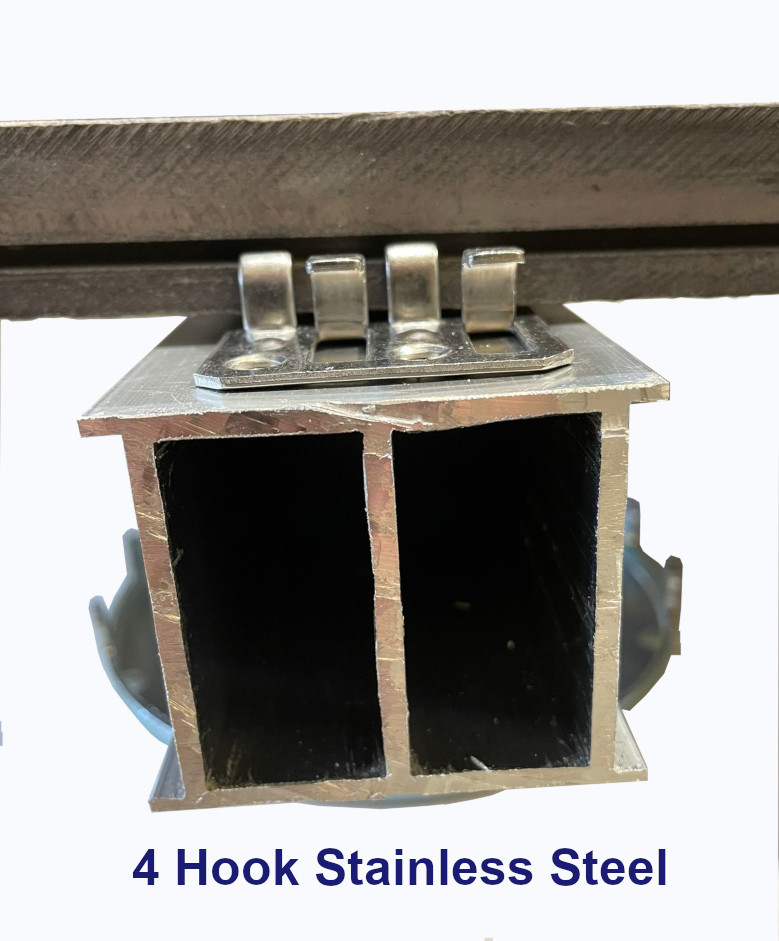 Wallbarn 4 Hook Stainless Steel - Wallbarn